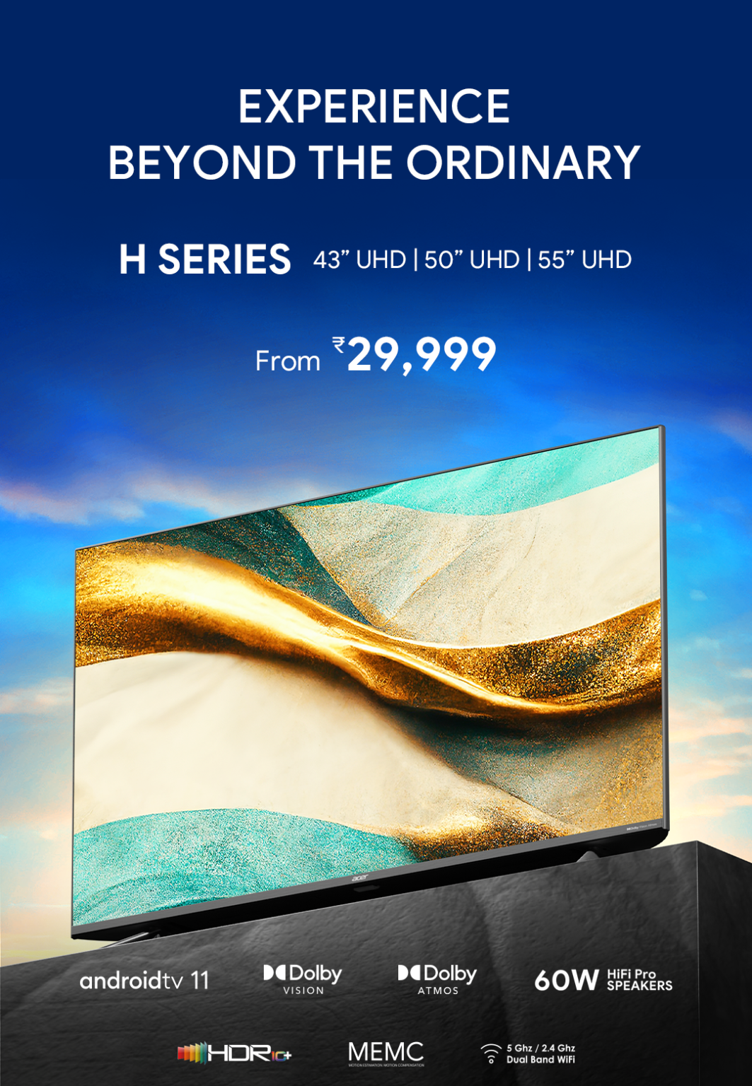 Acer tv H Series Premium Television with 60W Sound | Acer tv